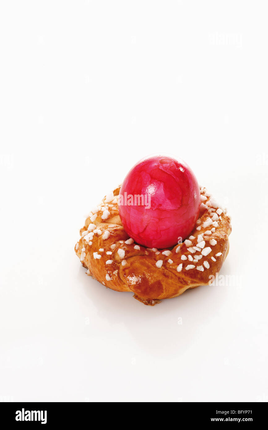Small savarin with Easter egg, Easter pastry Stock Photo - Alamy