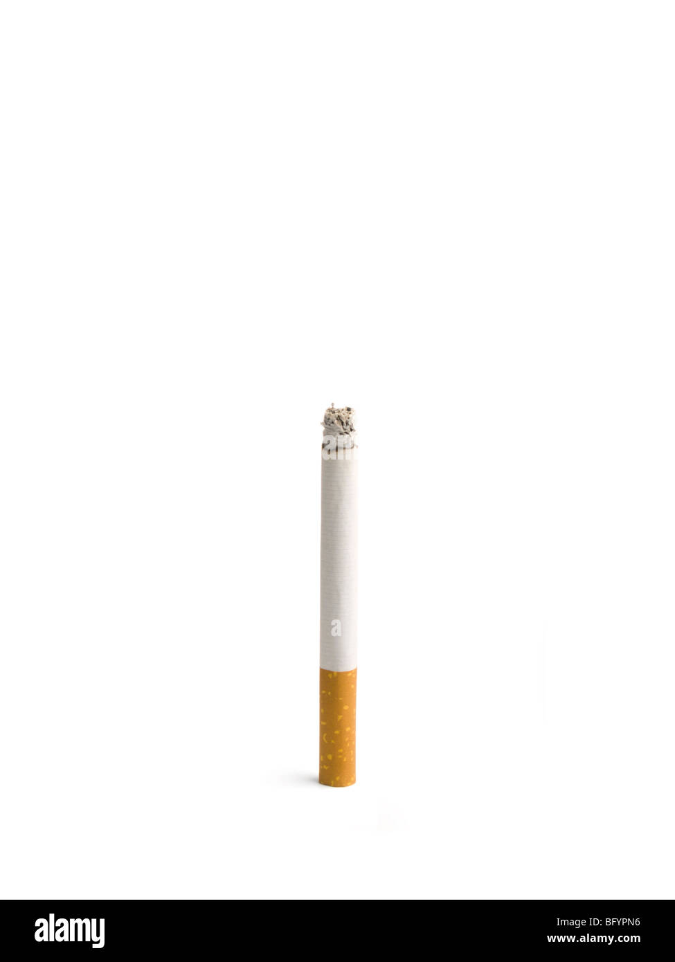 A single isolated cigarette burning up Stock Photo - Alamy