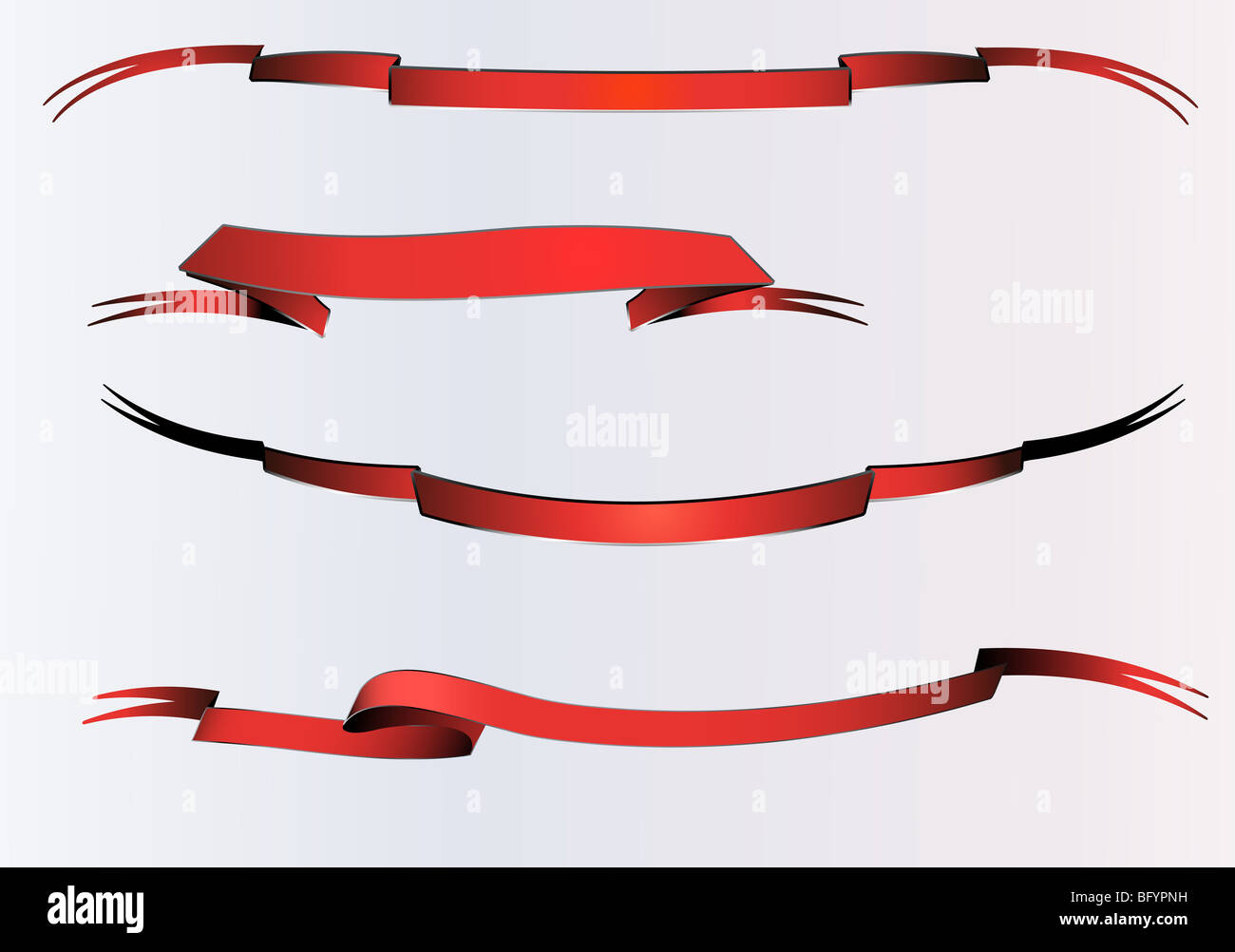 A series of vector scrolls Stock Photo - Alamy