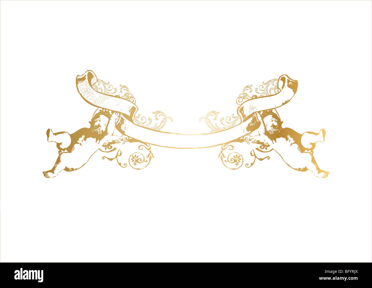 Two angel with banner hi-res stock photography and images - Alamy