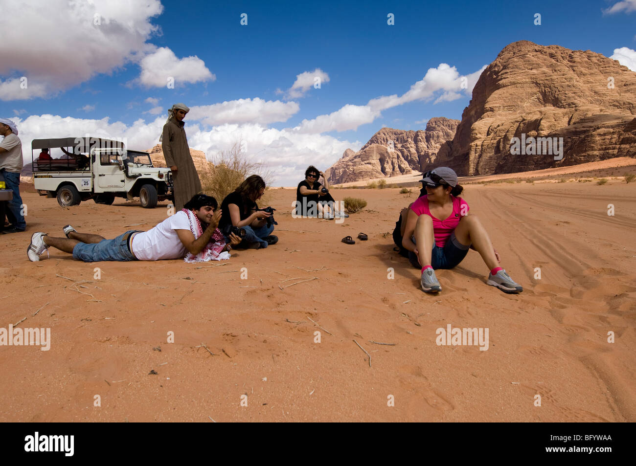 Photographers in action in Jordan Stock Photo - Alamy