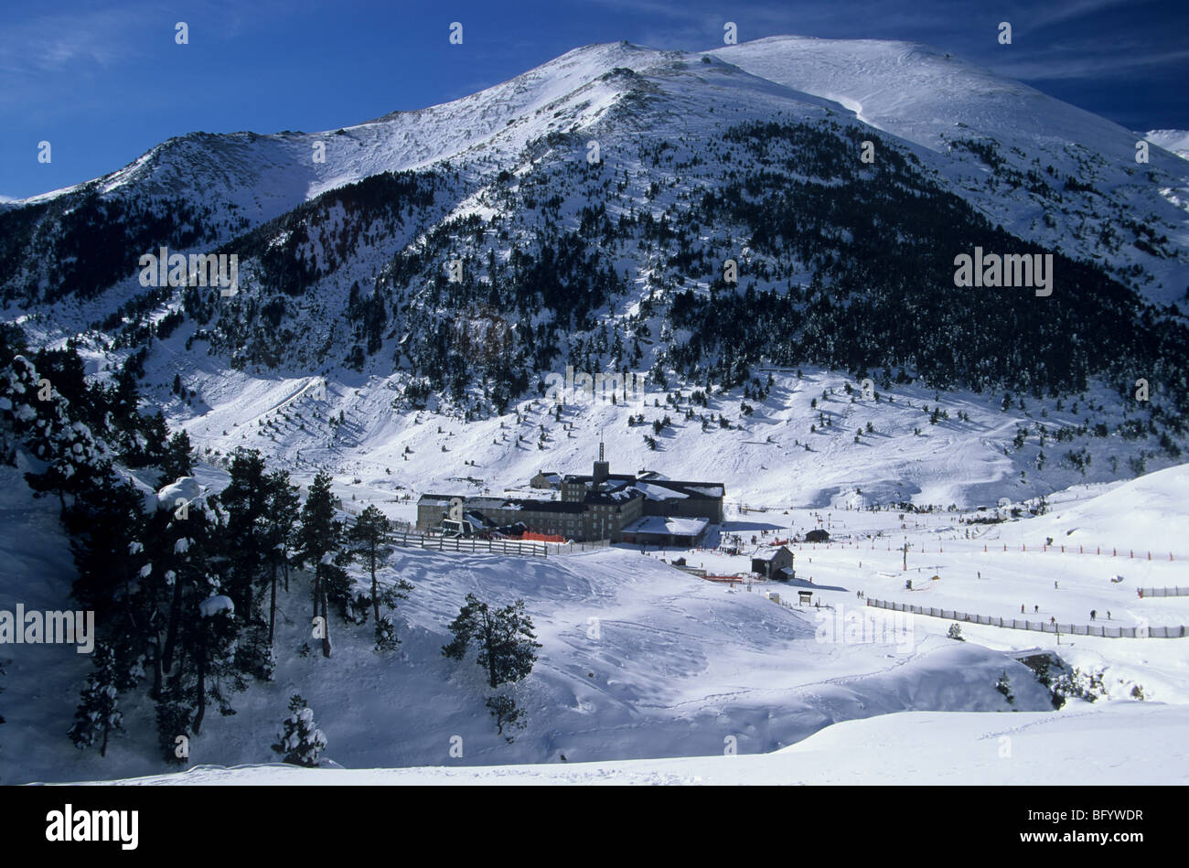 Sanctuary of Nuria (Santuario de Núria), Vall de Núria, Barcelona ...
