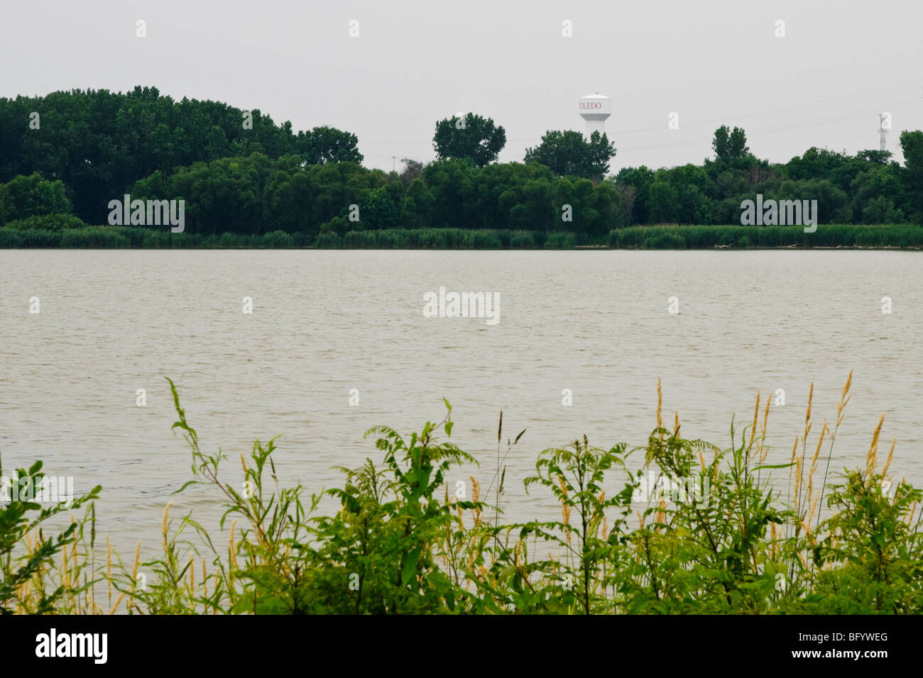 Toledo's Bay View wastewater treatment plant on the shore of the Maumee ...