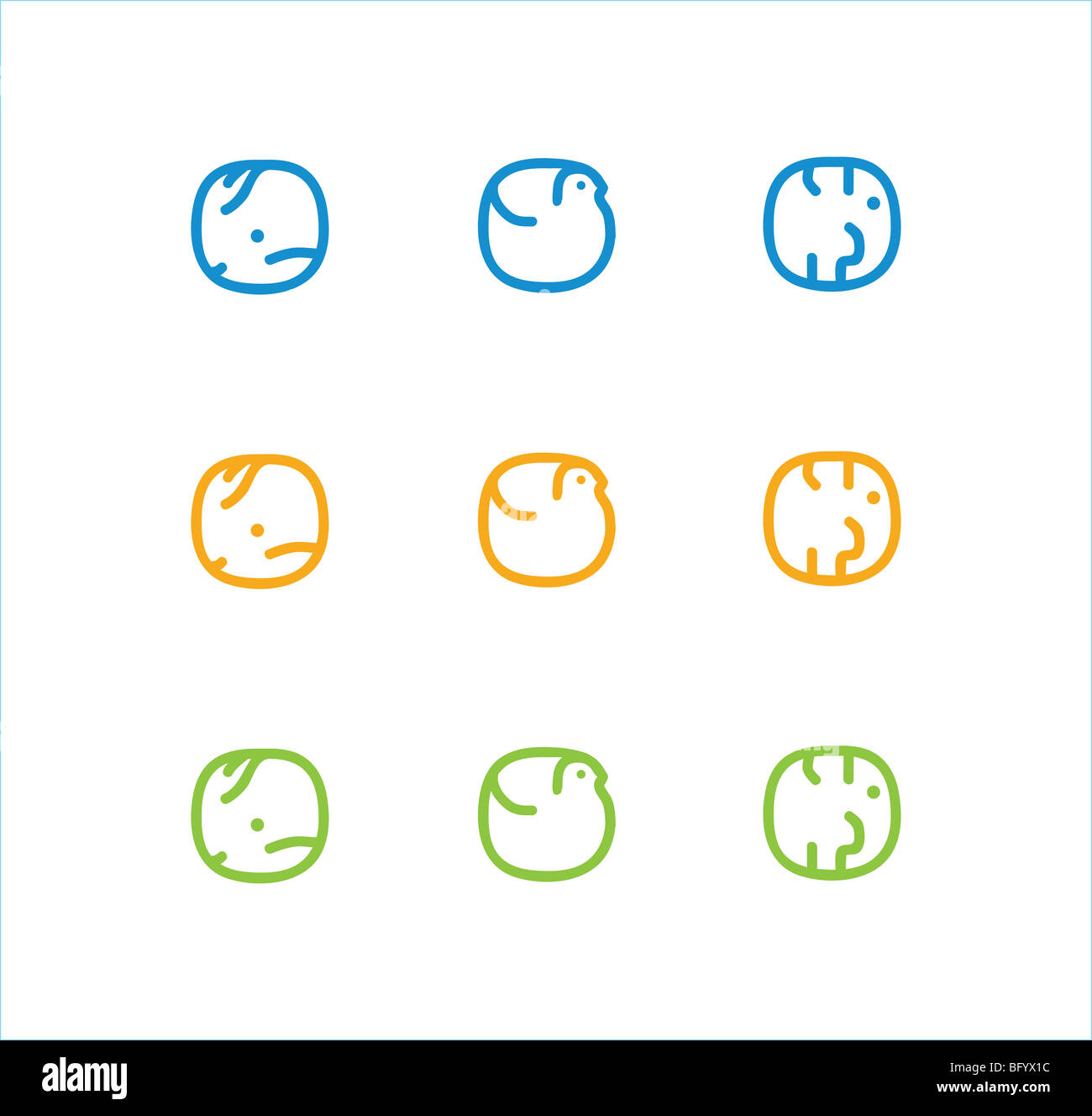Stylized symbols hi-res stock photography and images - Alamy