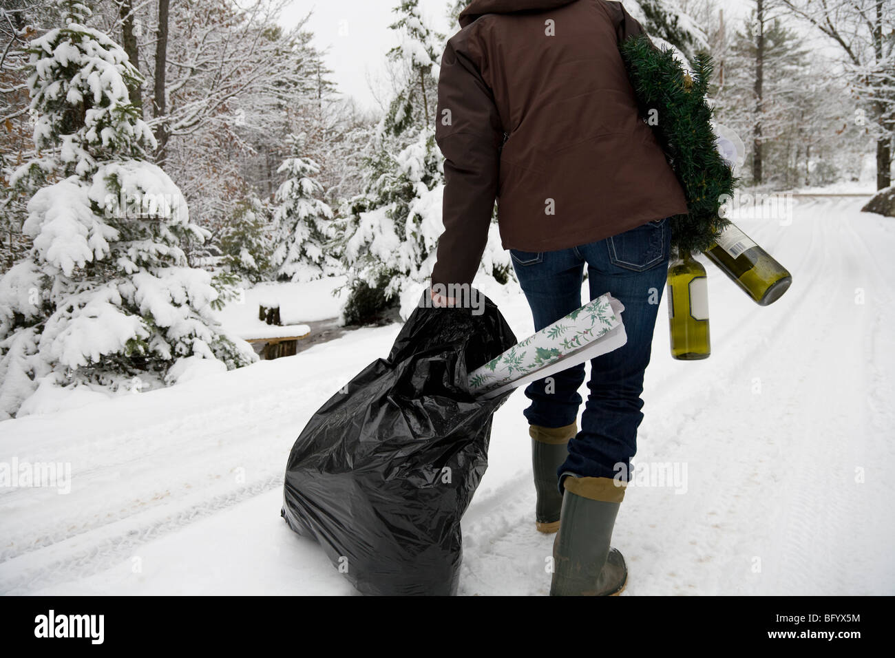 Woman Disposing Garbage High Resolution Stock Photography and Images ...