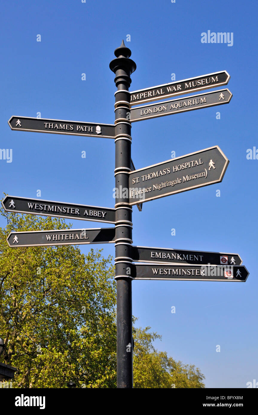 Signposts for pedestrians Stock Photo - Alamy