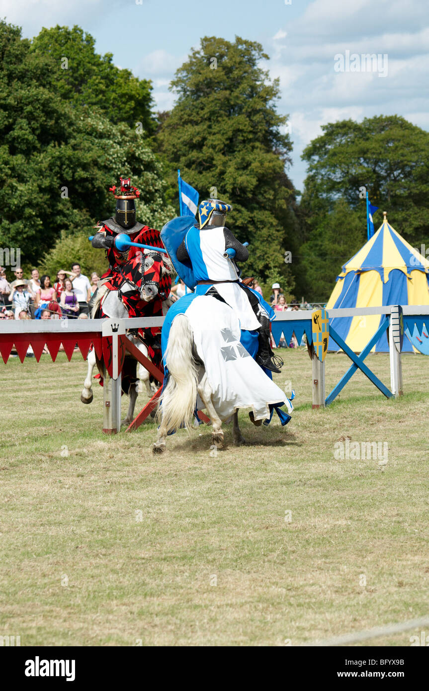 Blue knight joust medieval jousting hi-res stock photography and images ...