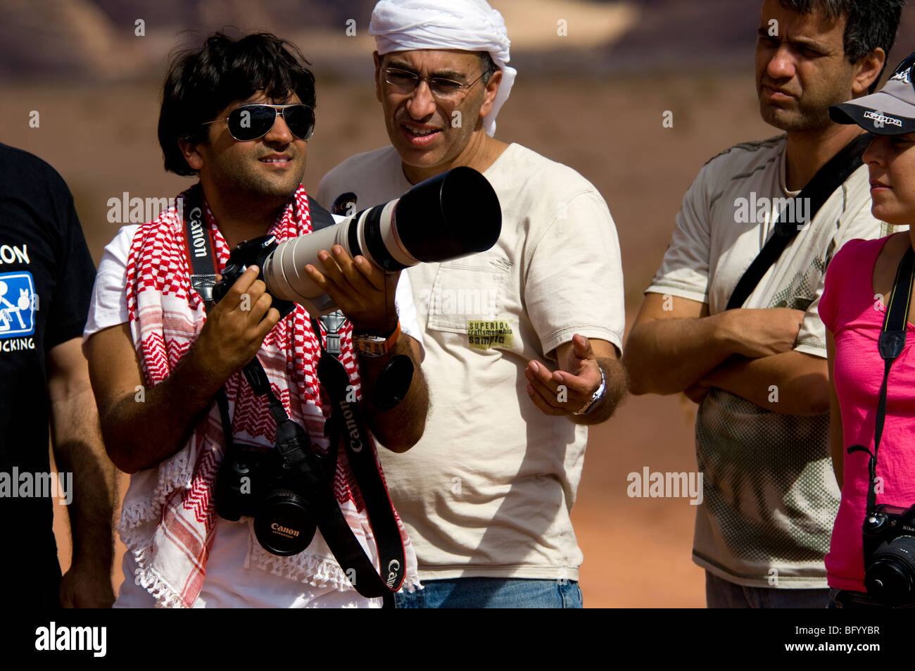 Photographers in action in Jordan Stock Photo - Alamy