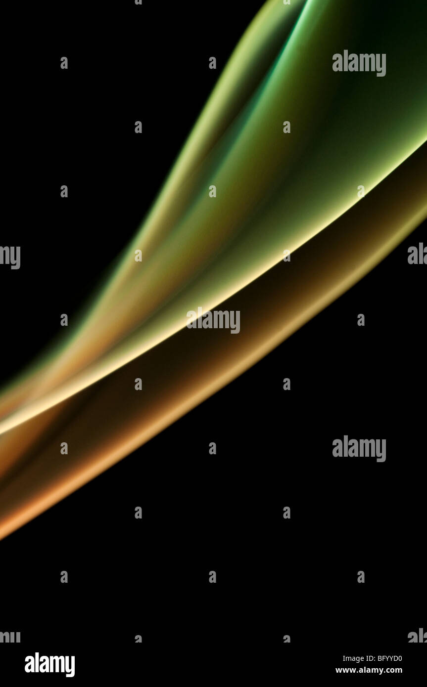 Colored Smoke, different forms figures and colors on black background ...