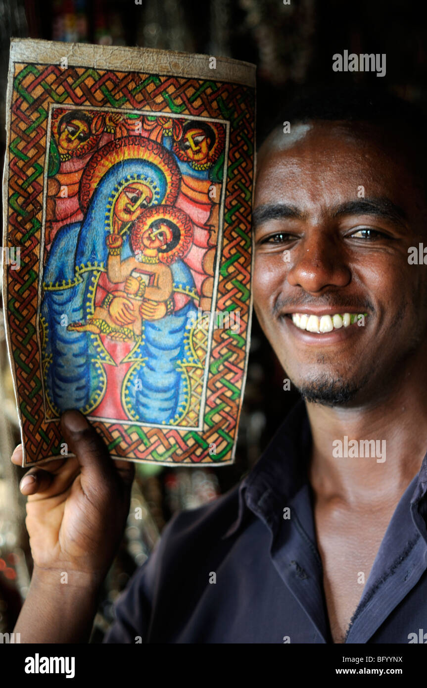 lathar painting from Axum, craft shop, Churchill Avenue addis ababa ...