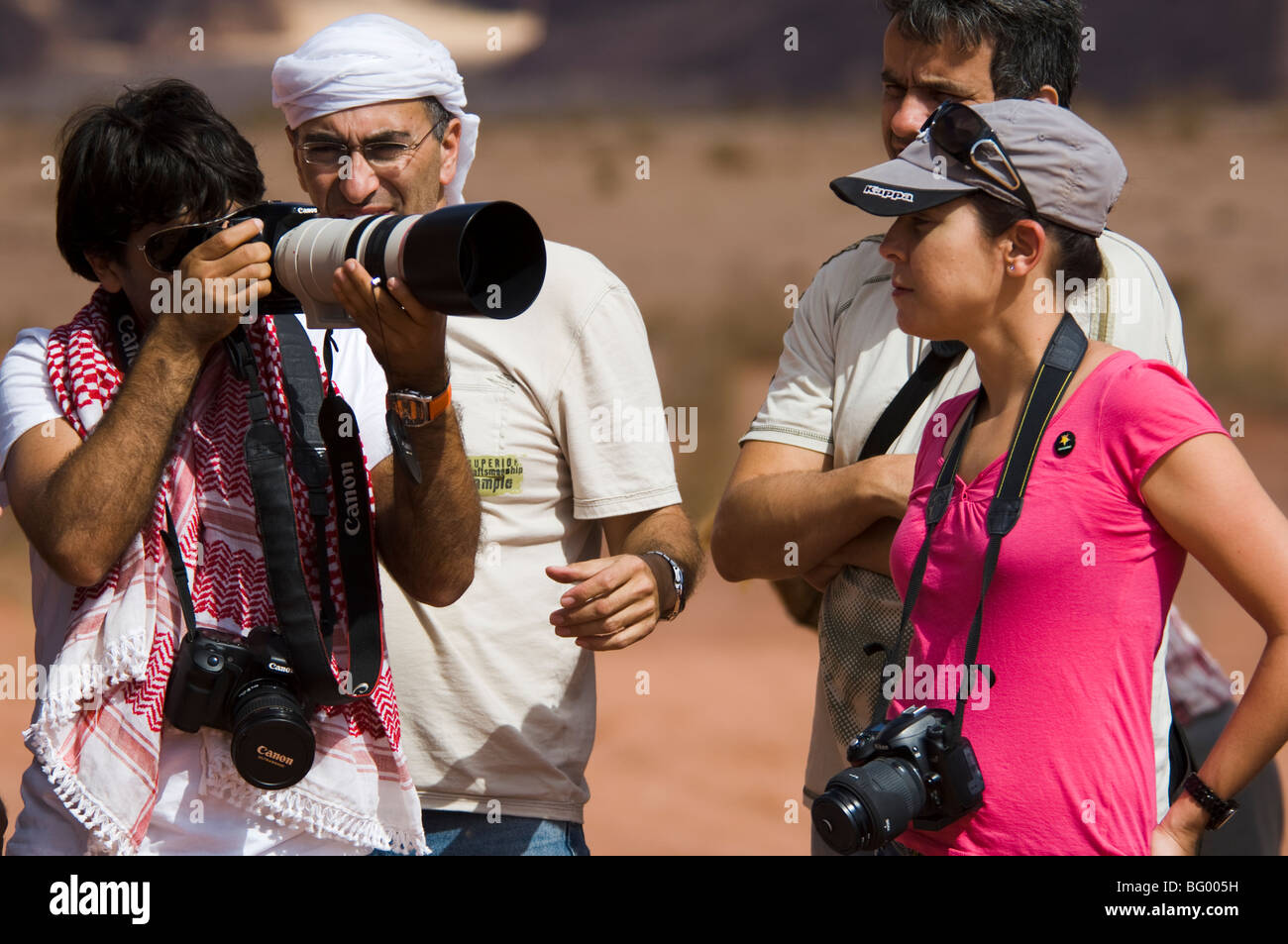 Photographers in action in Jordan Stock Photo - Alamy