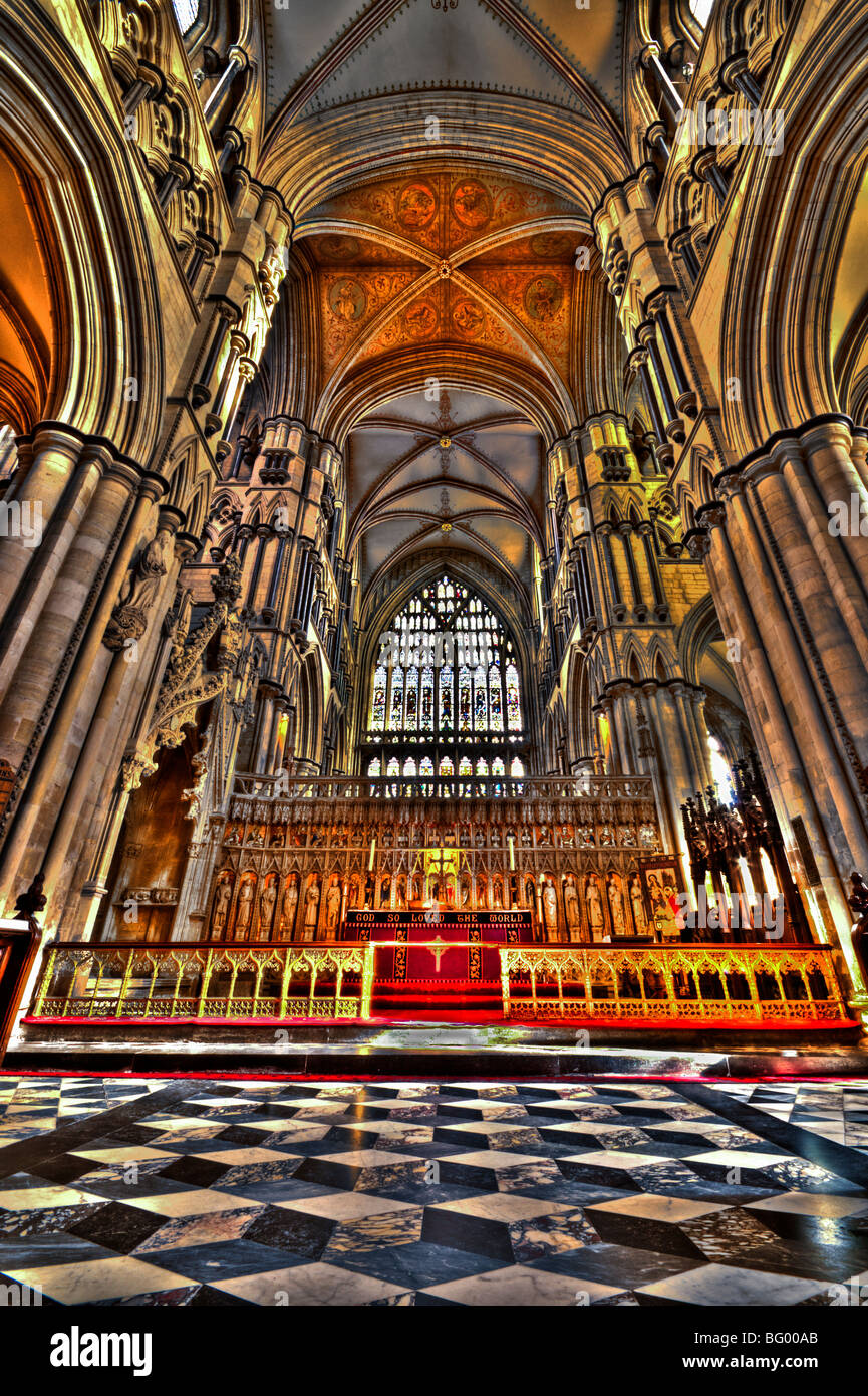 Beverley minster altar hi-res stock photography and images - Alamy
