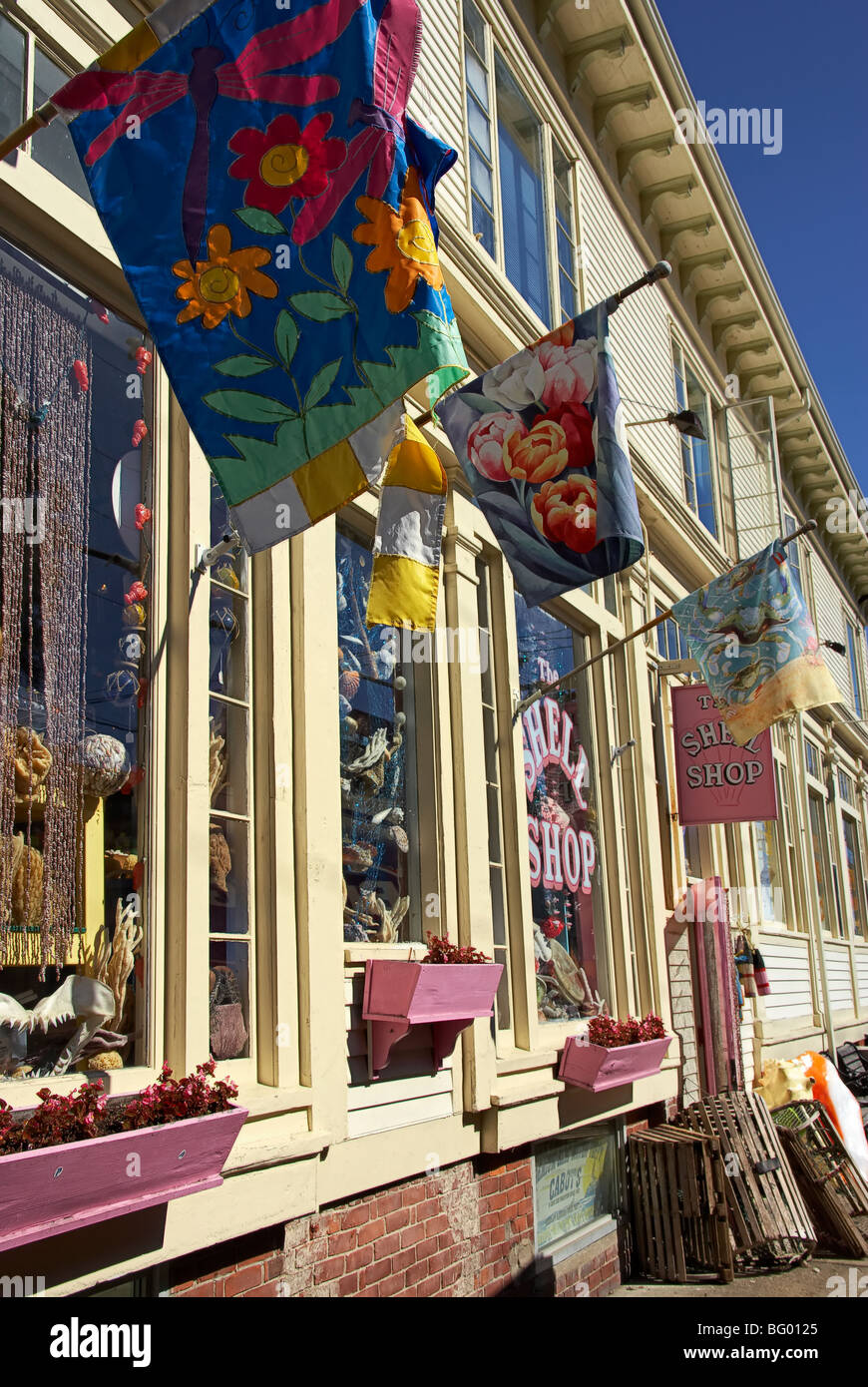 Stores on Ryder Street, Provincetown, Cape Cod, Massachusetts, USA ...