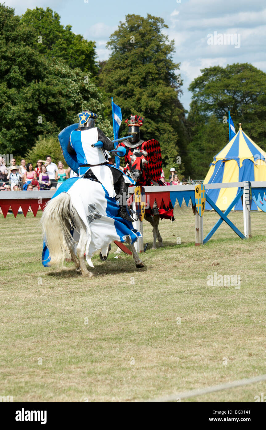 Blue knight joust medieval jousting hi-res stock photography and images ...