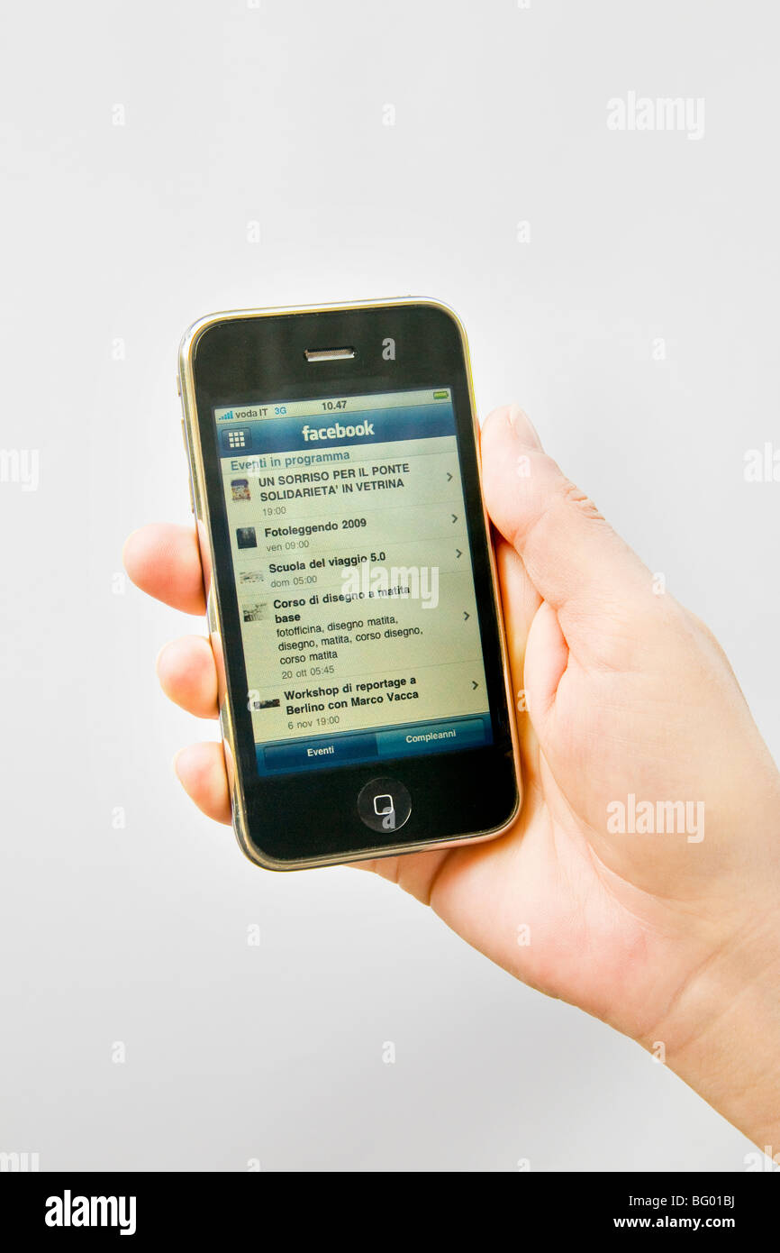 Iphone, mobile, facebook Stock Photo - Alamy