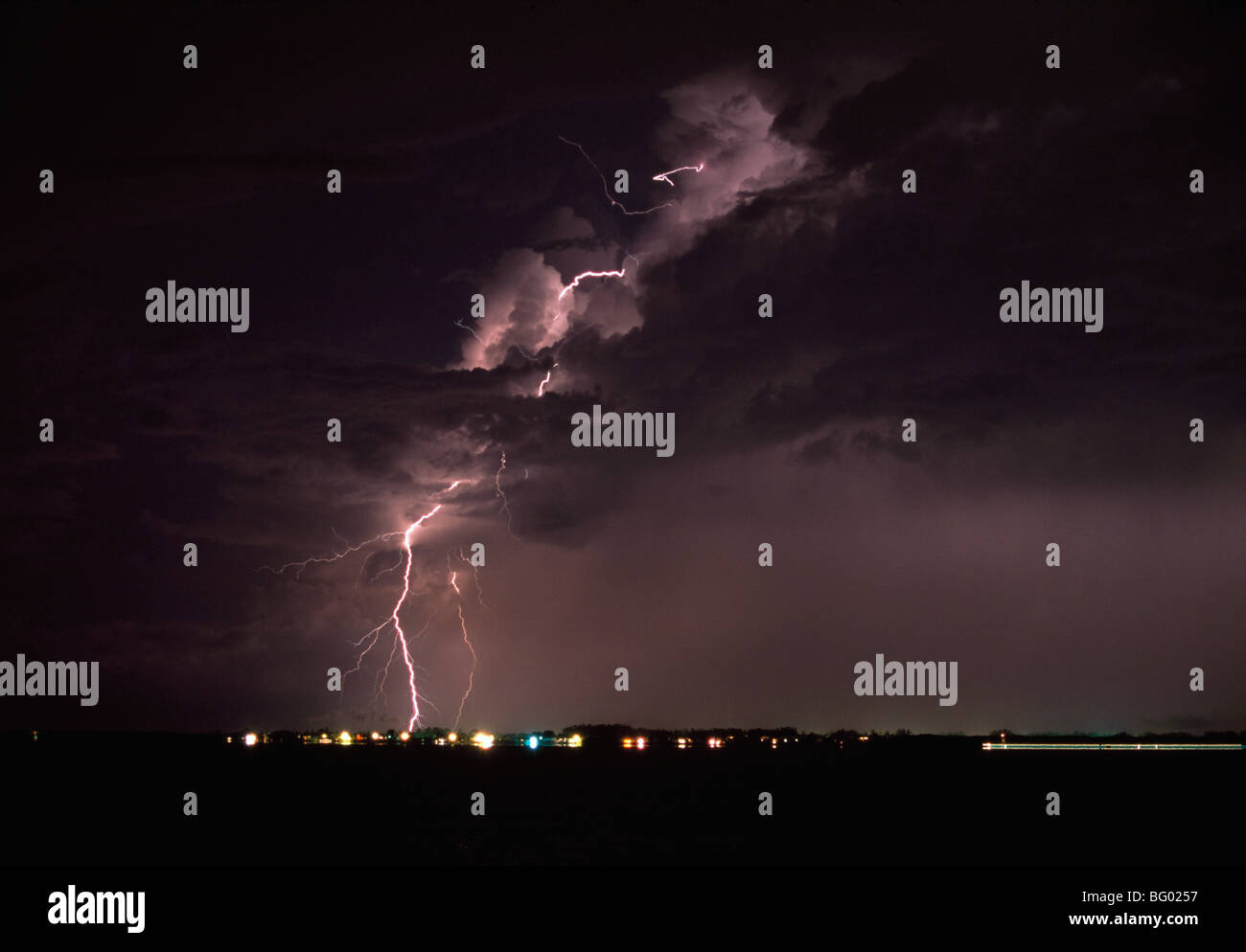 Lightning at night, Florida, USA Stock Photo - Alamy