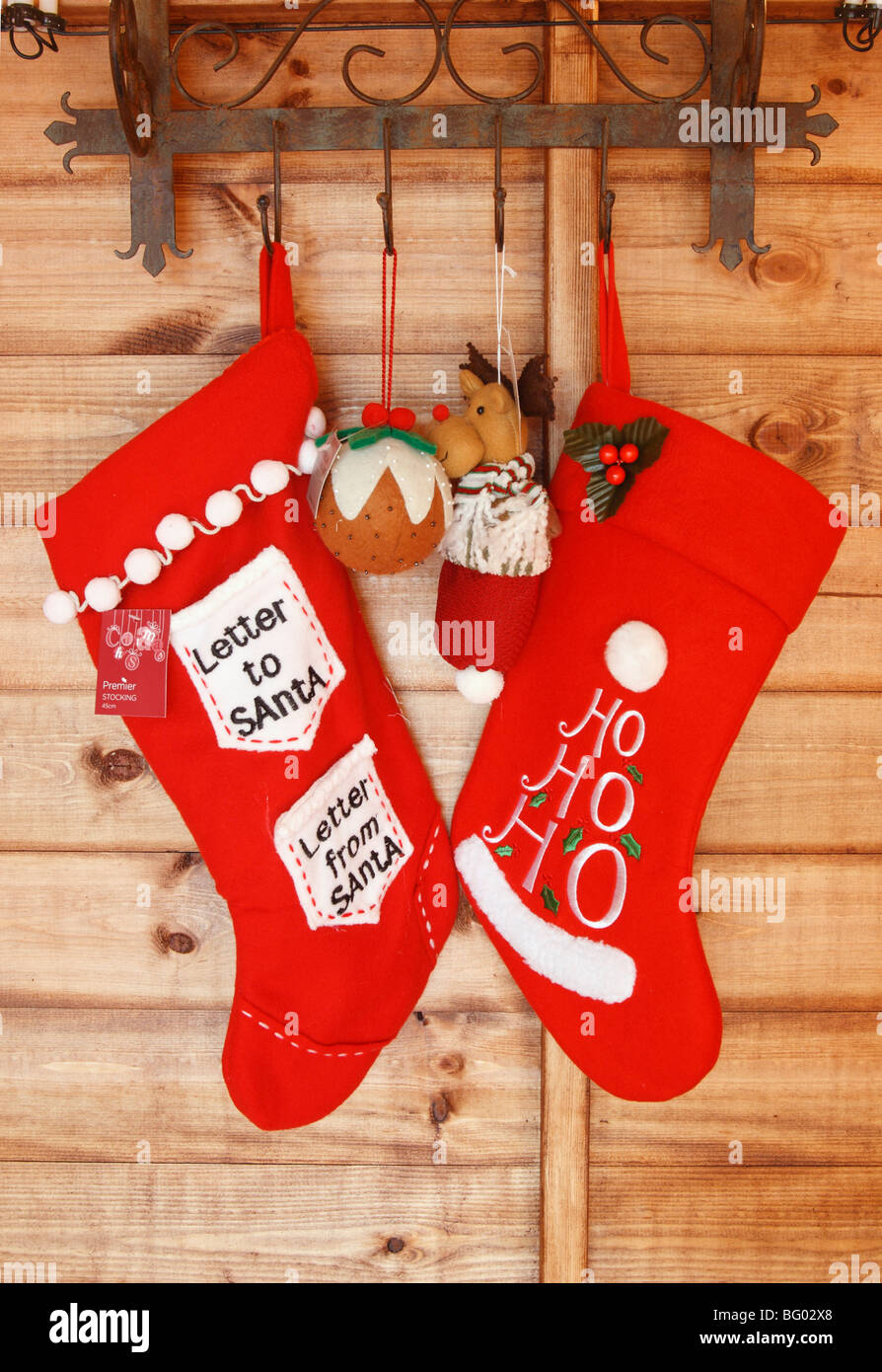 Santa's Grotto stockings, reindeer, decorations, holly, pudding ...