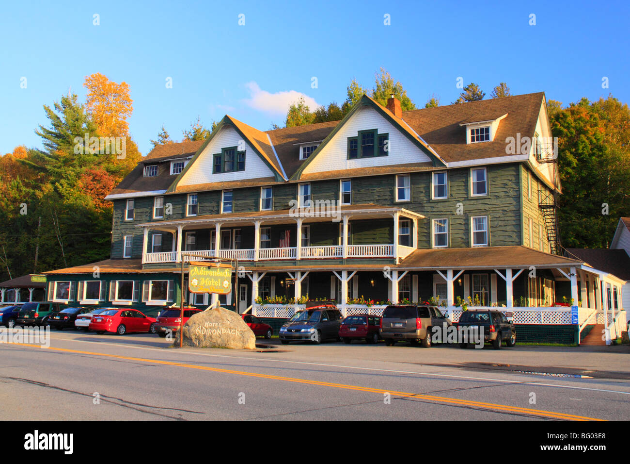 Adirondack Hotel, Long Lake, Adirondacks, New York Stock Photo - Alamy