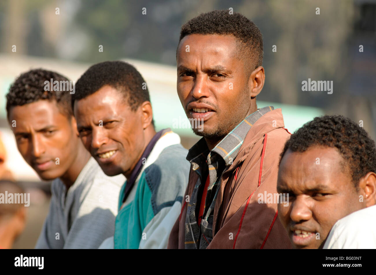 young men in Piazza addis ababa, ethiopia Stock Photo - Alamy