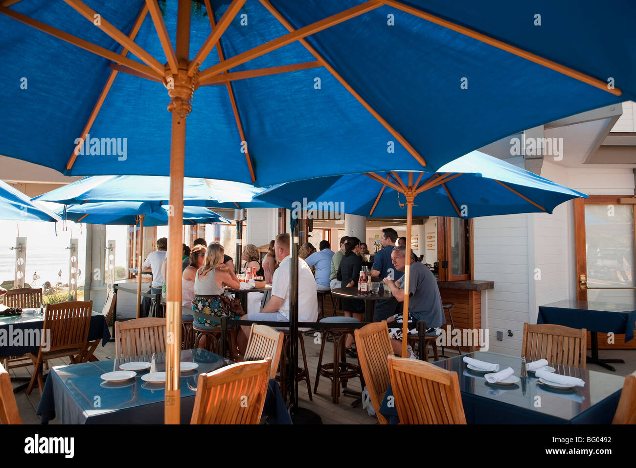 outdoor patio, Boathouse at Hendry's Beach, Santa Barbara, California ...