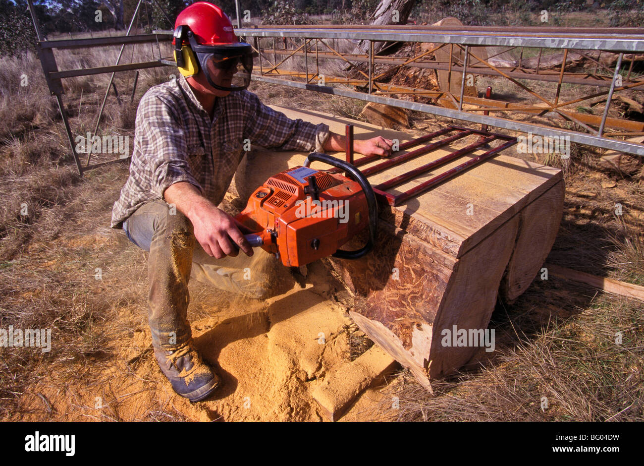Portable timber mill, Australia Stock Photo - Alamy
