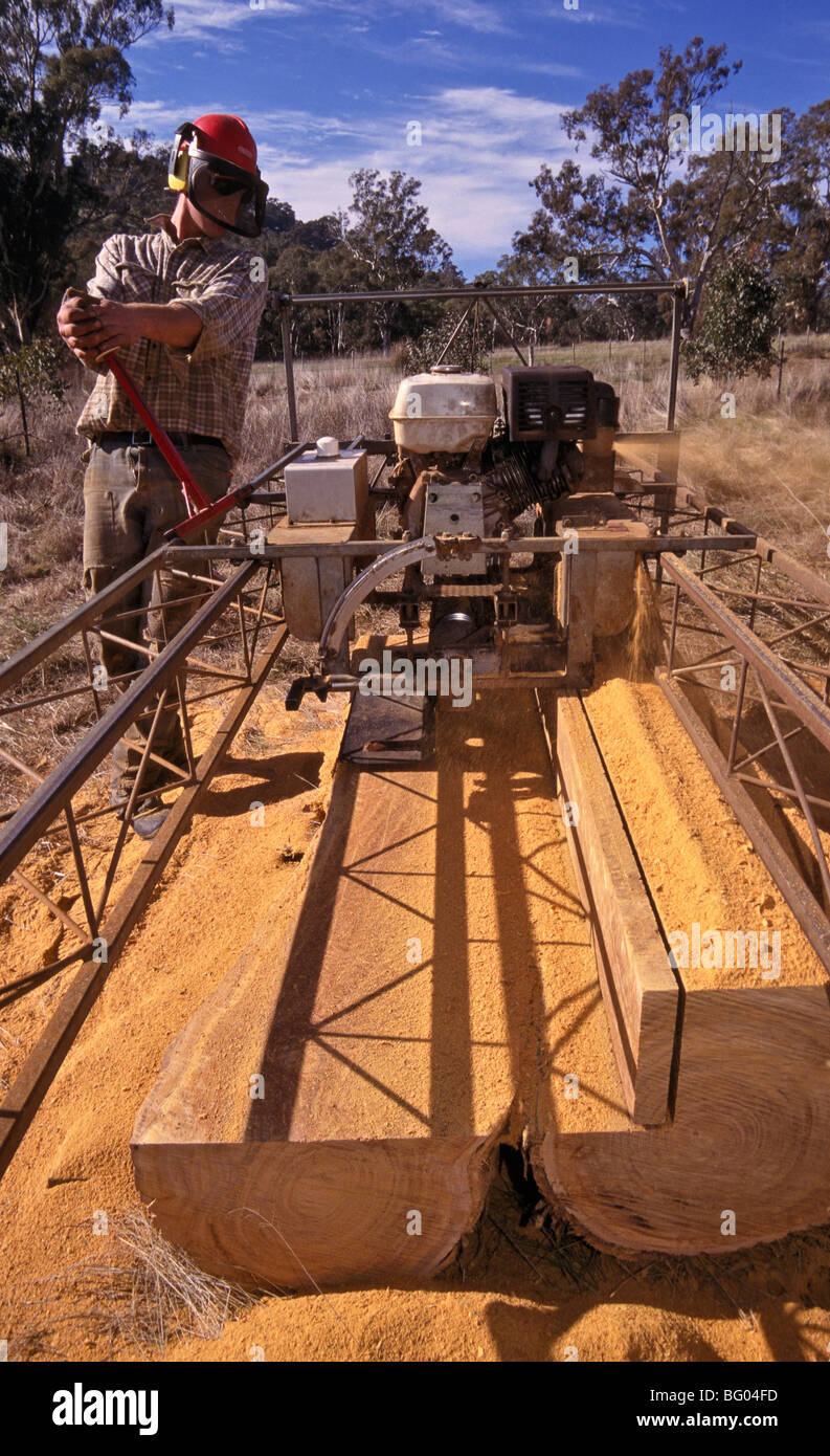 Portable timber mill, Australia Stock Photo - Alamy