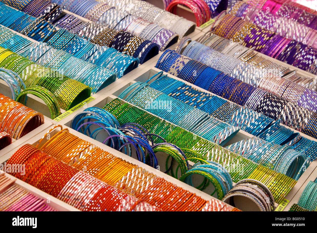 Colourful bangles on a market stall Stock Photo - Alamy