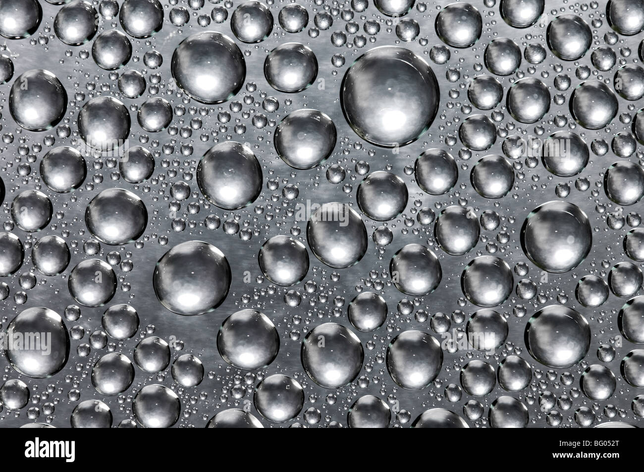 water drops on stainless steel surface Stock Photo - Alamy