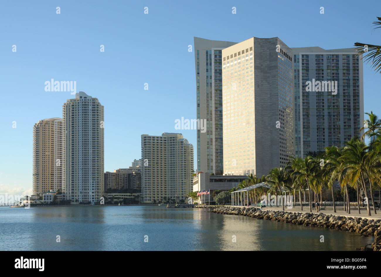 Bayside view of Downtown Miami, Florida USA Stock Photo - Alamy