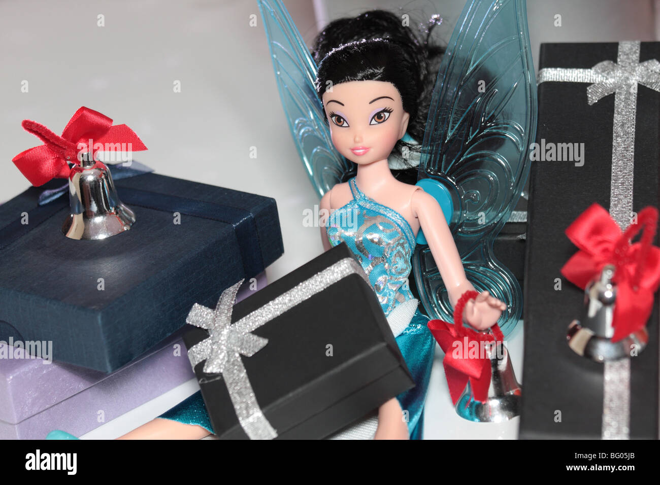 Christmas Fairy with Presents Stock Photo - Alamy