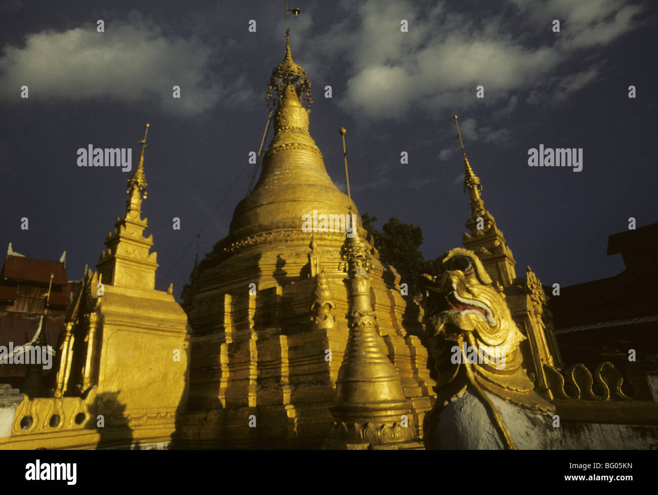 A small Burmese style wat (a wat is a monastery/temple in Southeast ...