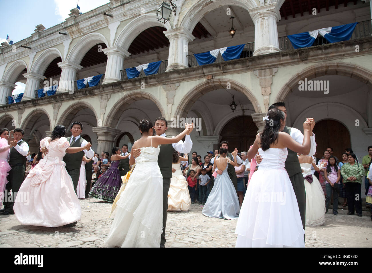 Independence Day Parade on 15 September in Antigua Guatemala Stock ...