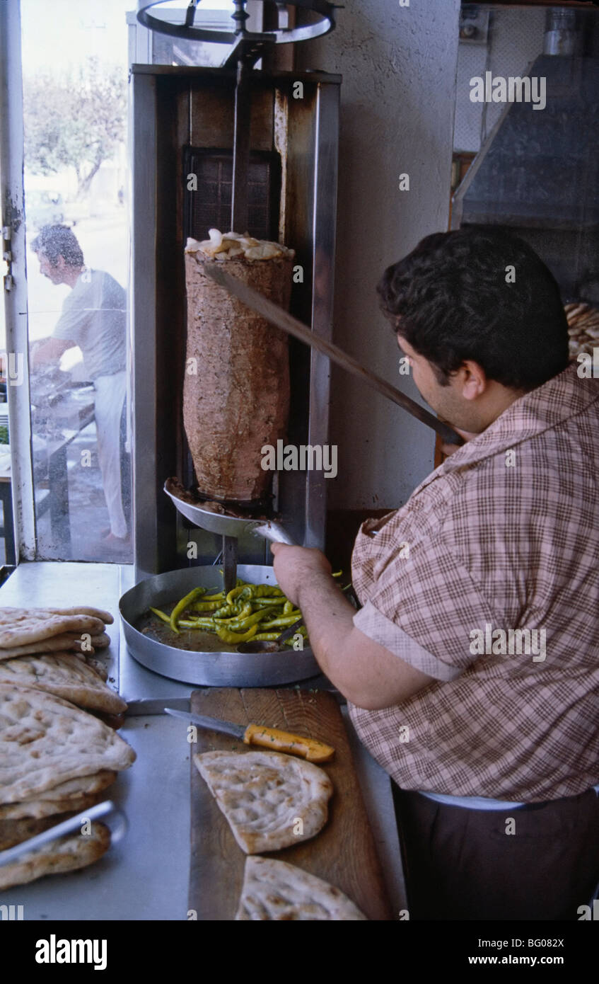 Doner kebab shop, Turkey, Eurasia Stock Photo - Alamy