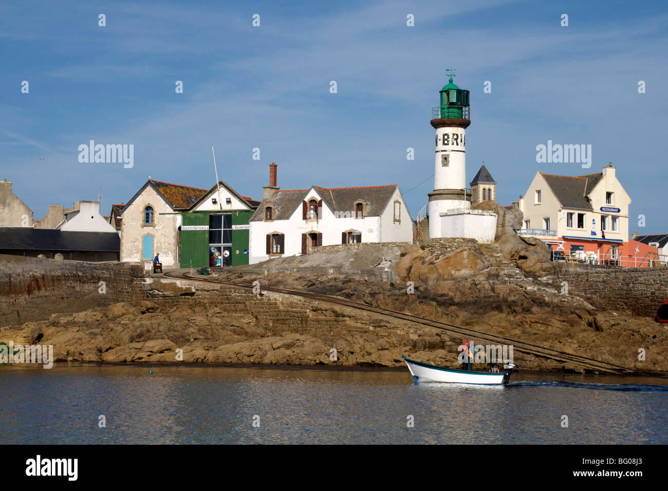Lifeboat slip, Ile de Sein, Brittany, France, Europe Stock Photo - Alamy