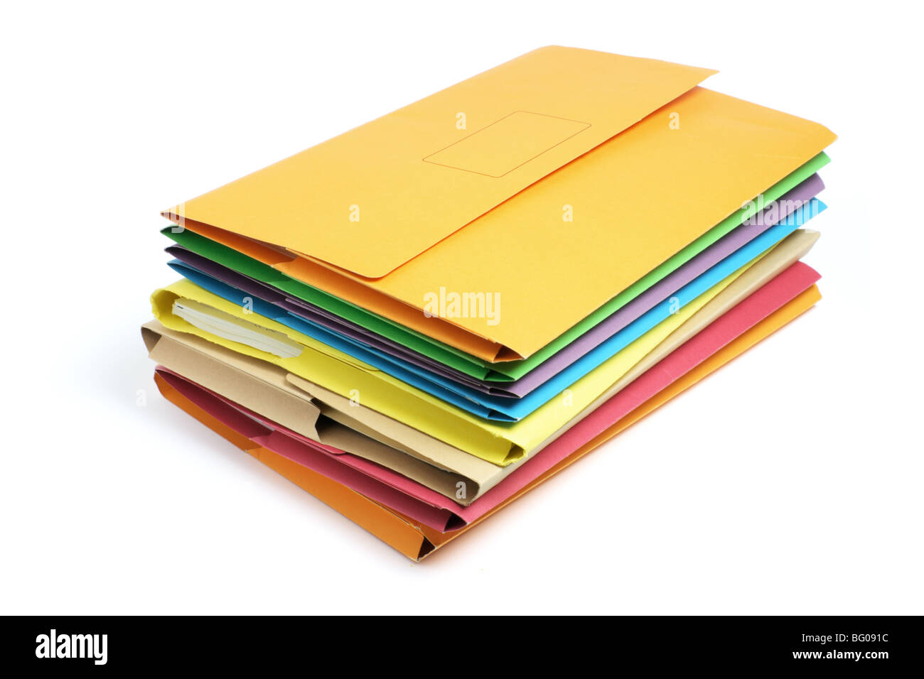 Stack of Document Folders Stock Photo - Alamy