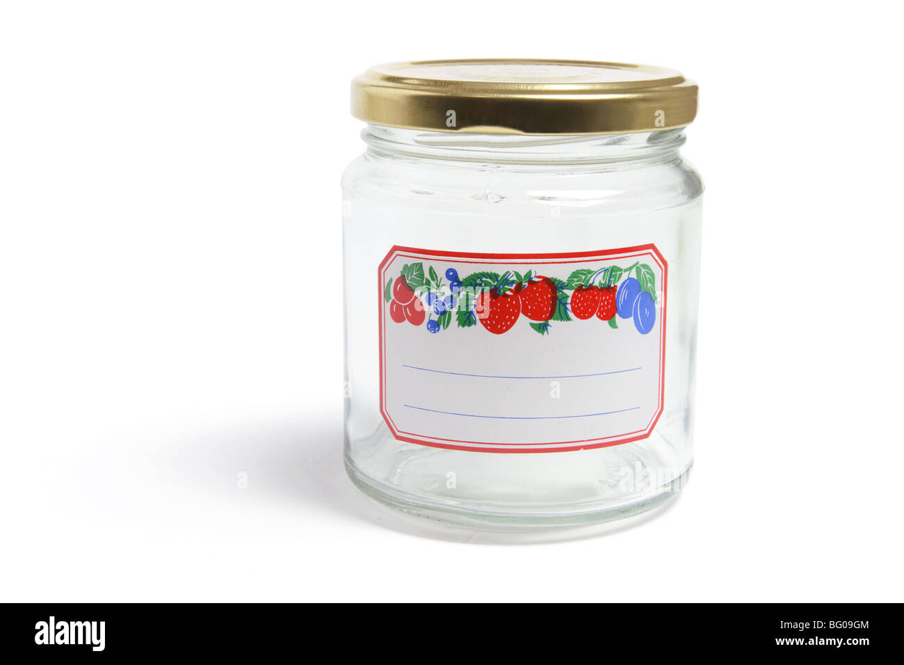 Glass Jar with Label Stock Photo - Alamy