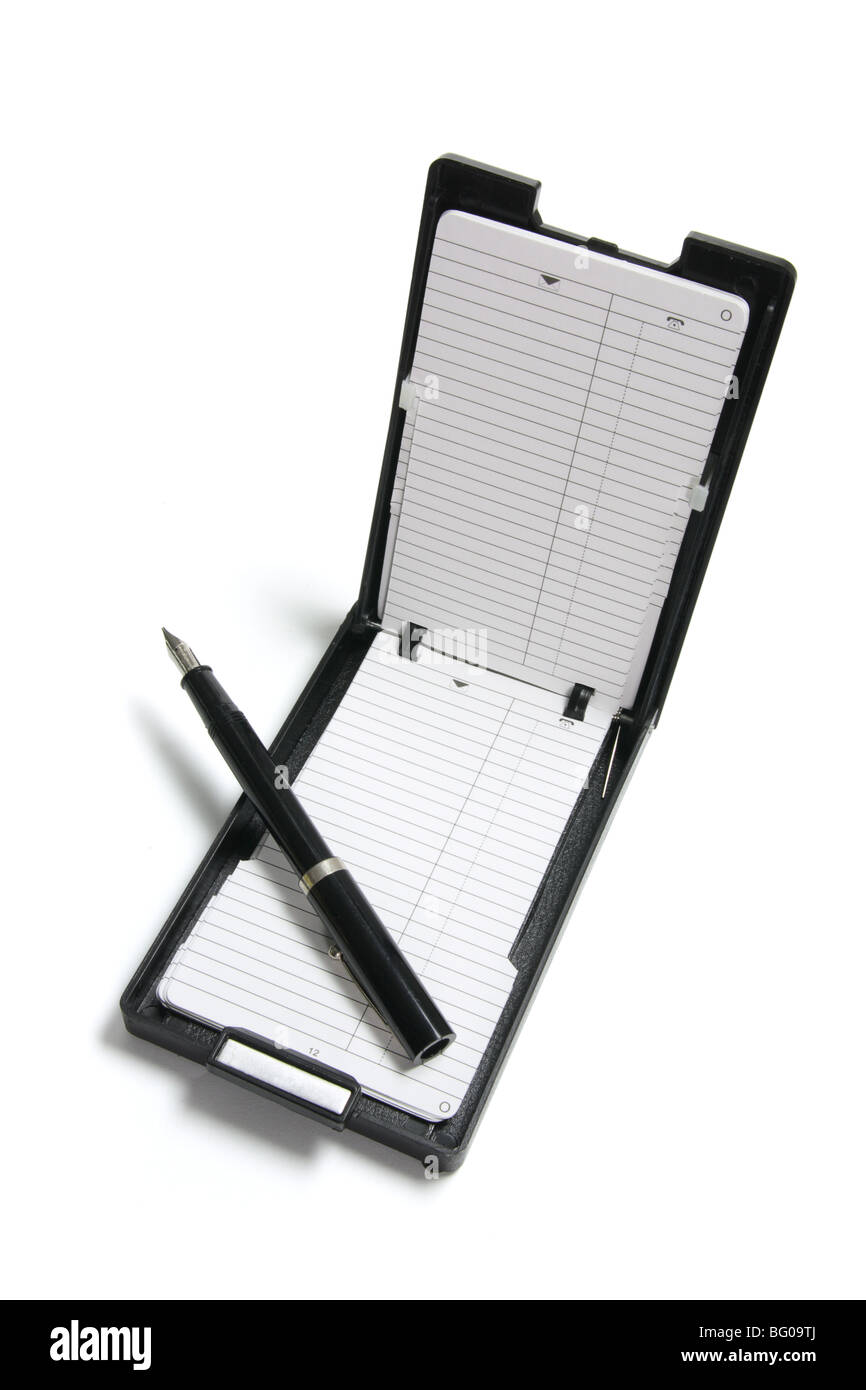 Phone Index Organizer and Pen Stock Photo - Alamy