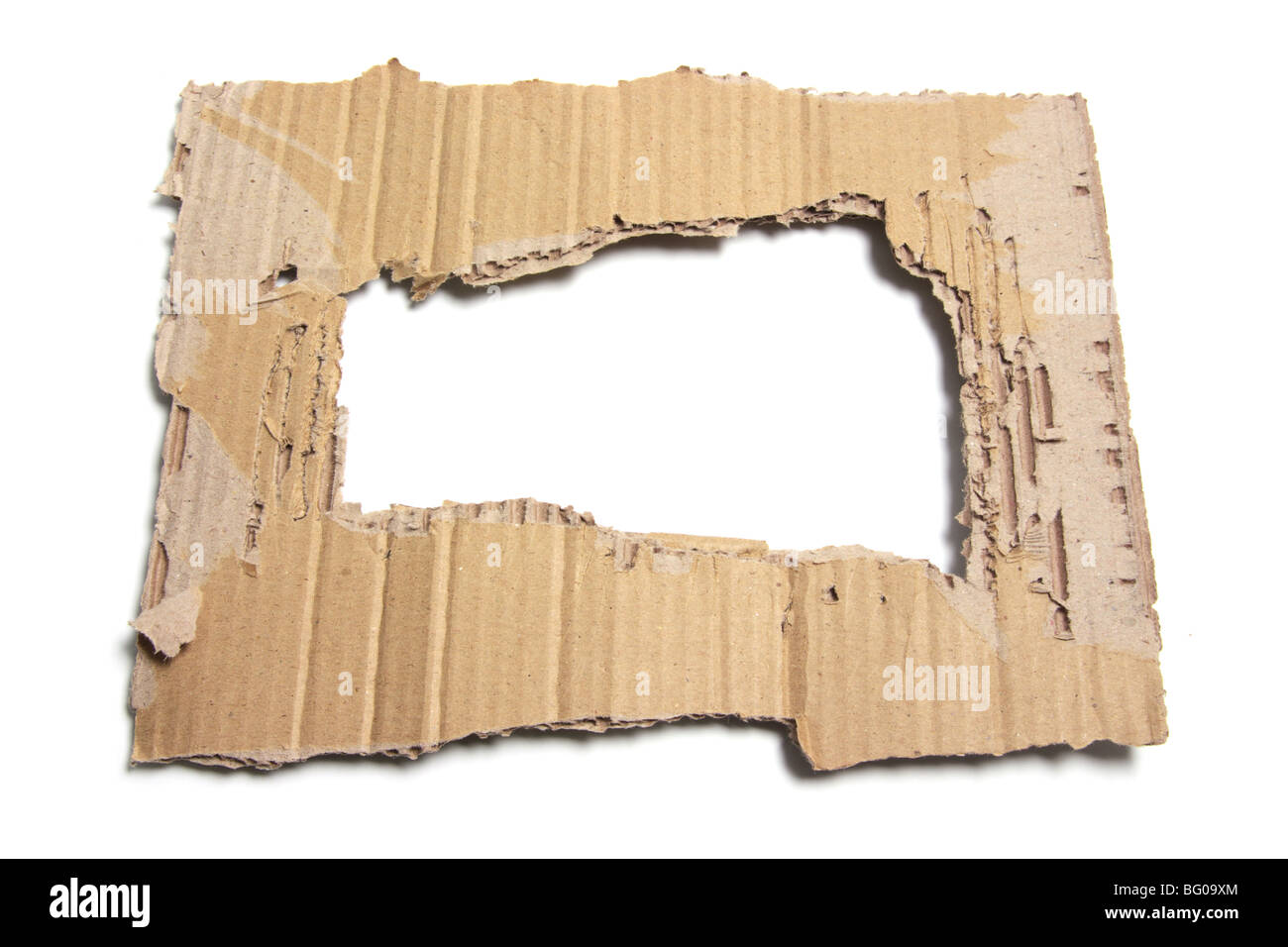 Soiled Cardboard with Hole Stock Photo - Alamy