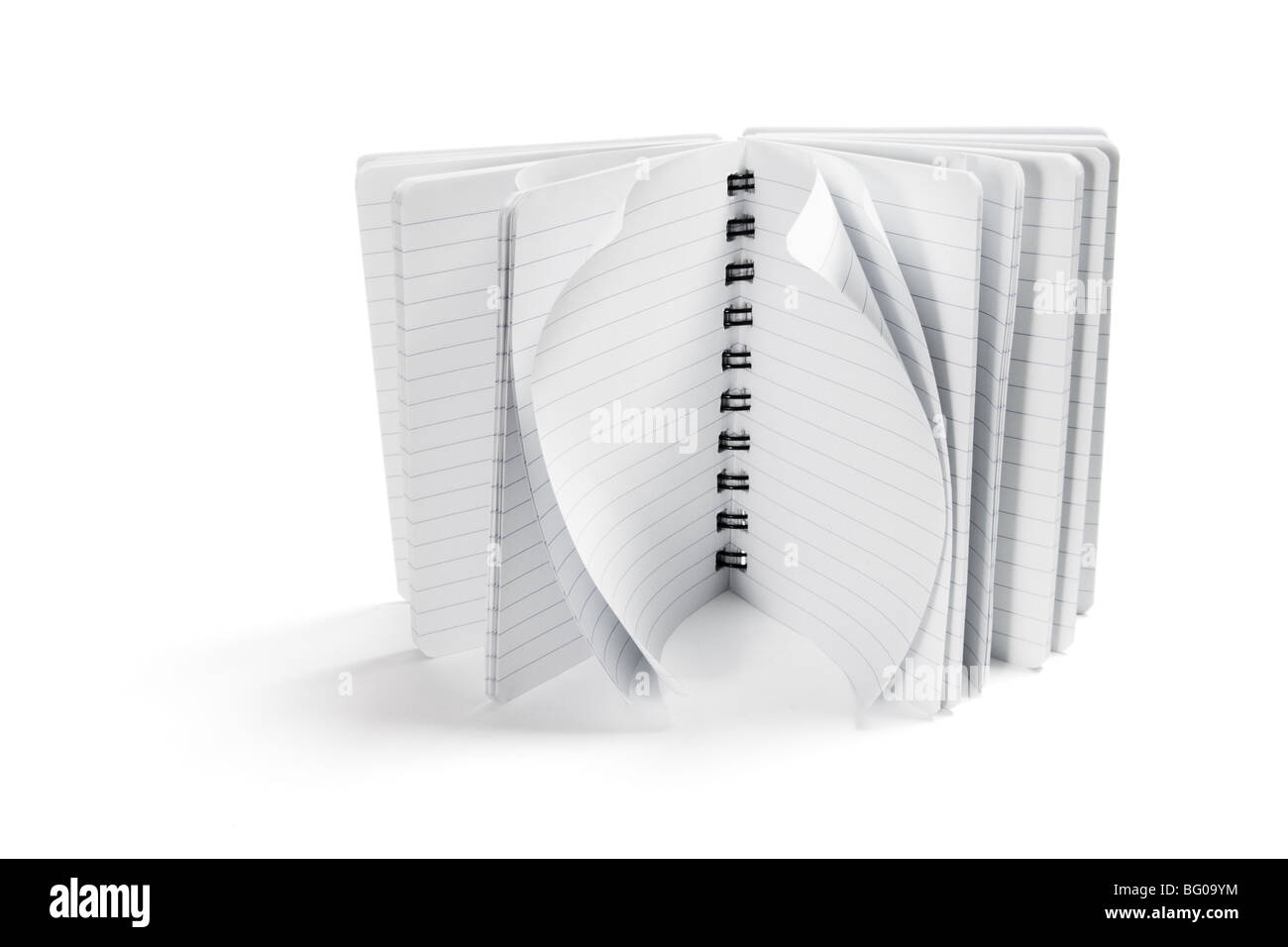 Notepad with Crumpled Pages Stock Photo - Alamy