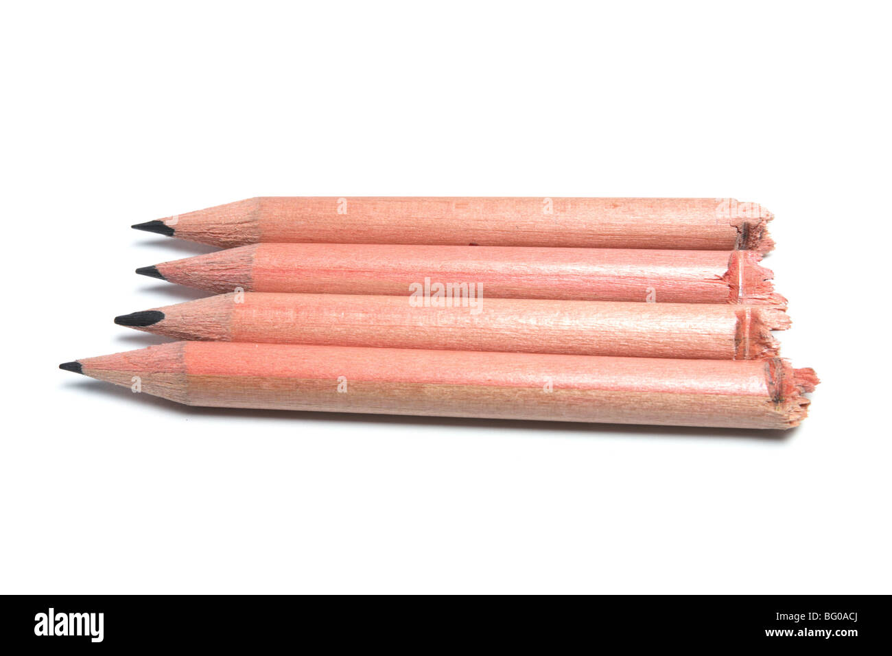 Pencils with Broken Ends Stock Photo - Alamy