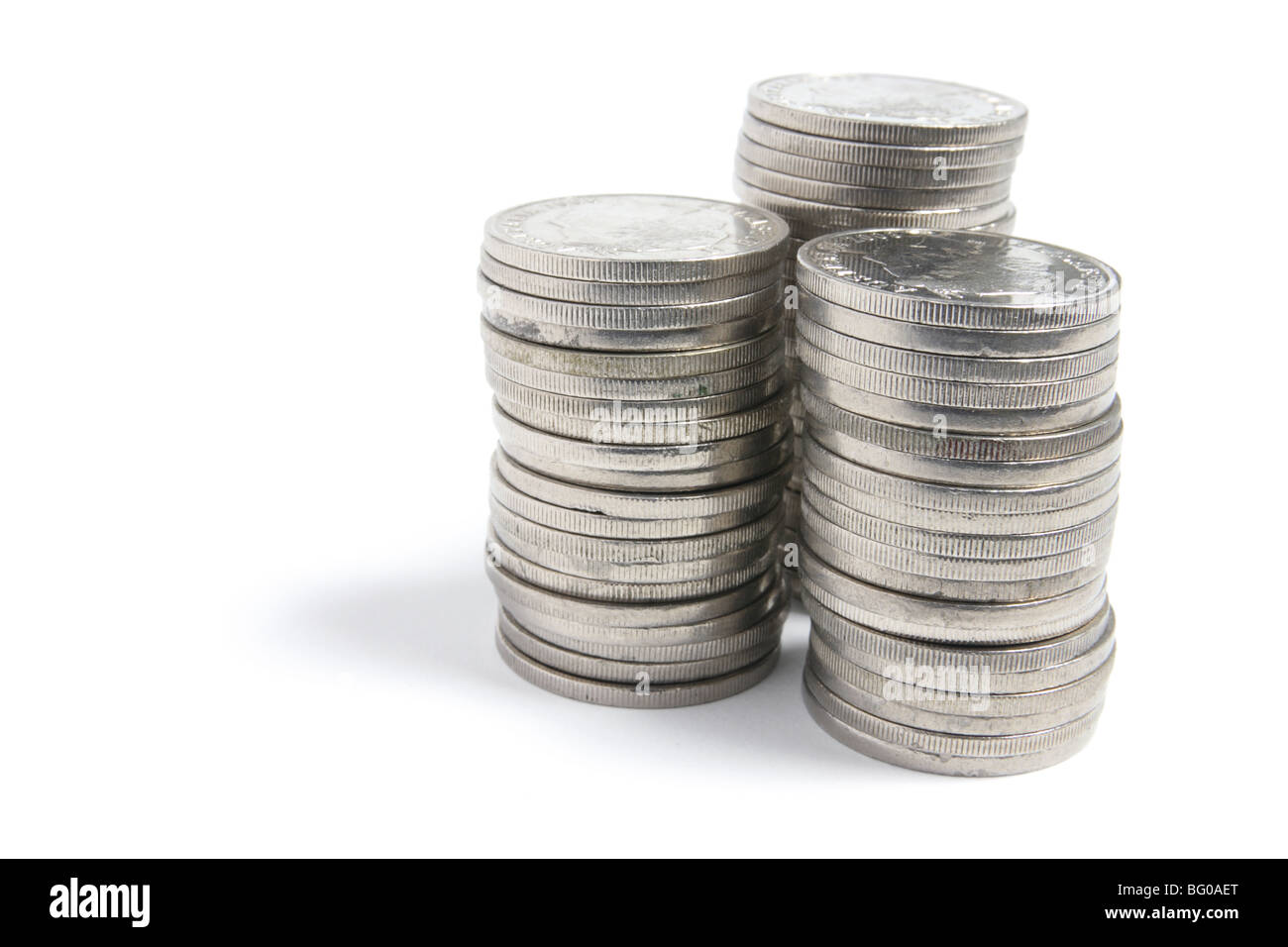 Stacks of Coins Stock Photo - Alamy