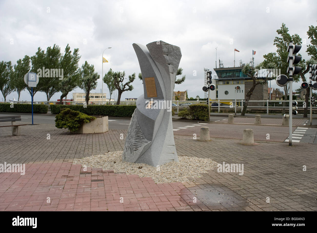 D- Day Monument to General de Gaulle at Ouistreham, Normandy,France ...