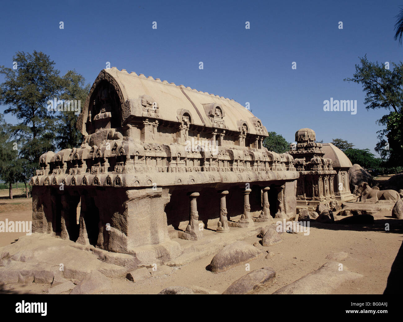 Five Rathas, dating from the late 7th century, Mahabalipuram ...