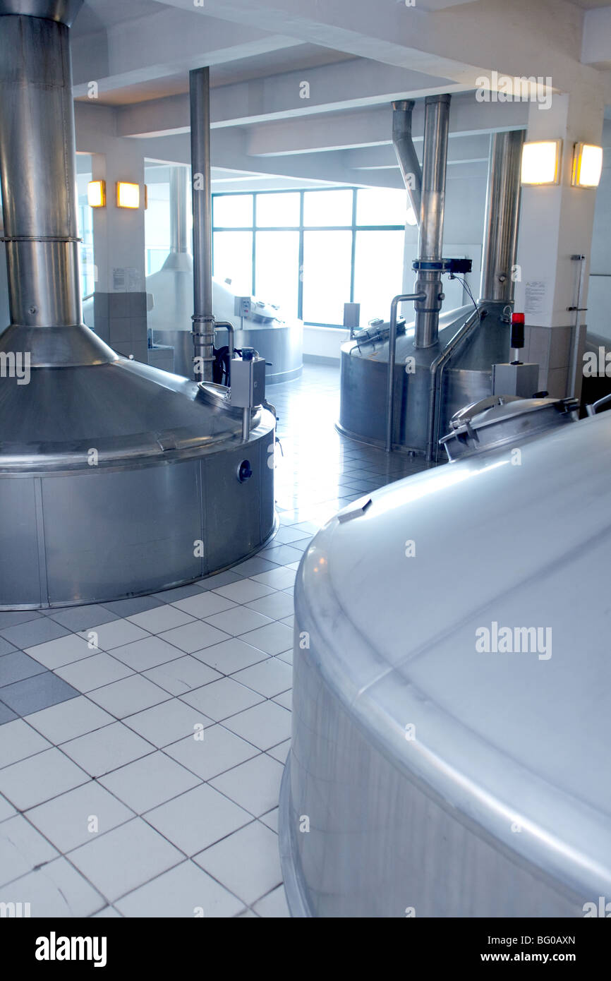 Modern beer brewing kettle in a brewery in Poland Stock Photo - Alamy