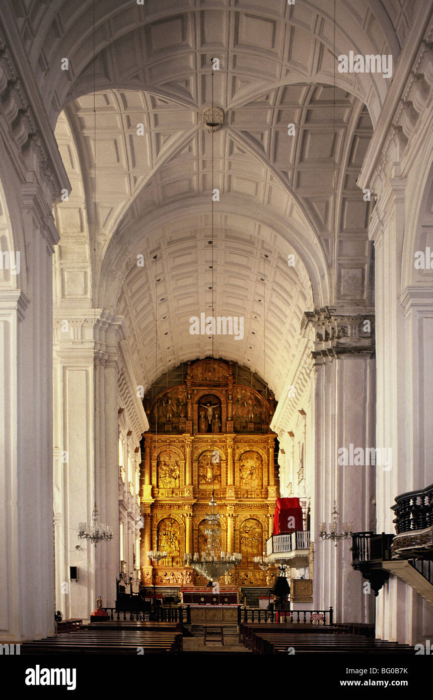 Se Cathedral in Old Goa, UNESCO World Heritage Site, Goa, India, Asia ...