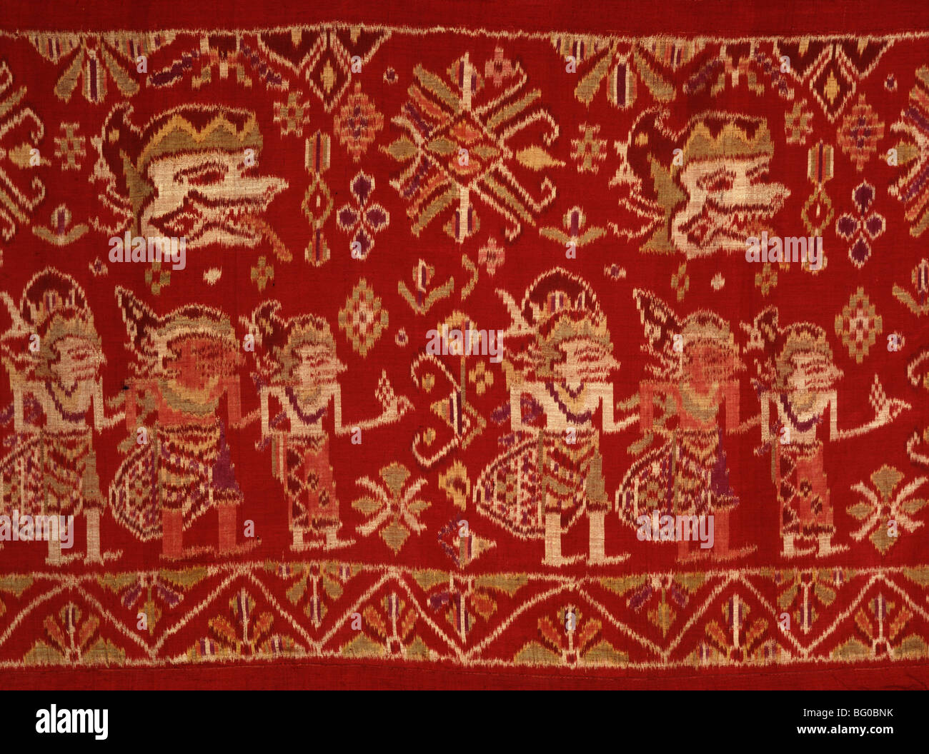 Ceremonial Ikat with Wayang figures, from Klungkrung, Bali, Indonesia ...