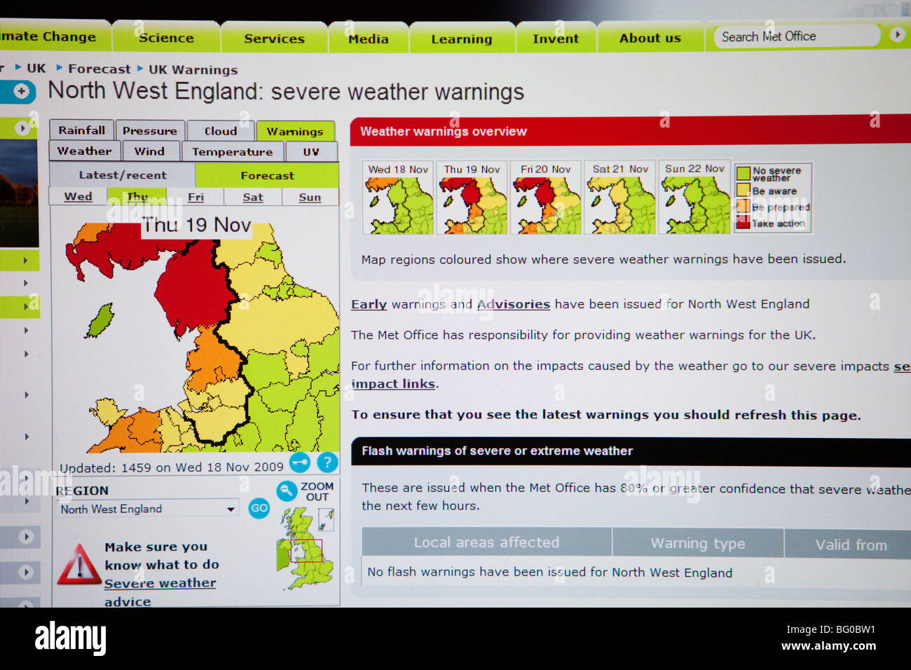 A met office severe weather warning before the devastating November ... A met office severe weather warning before the devastating November ...
