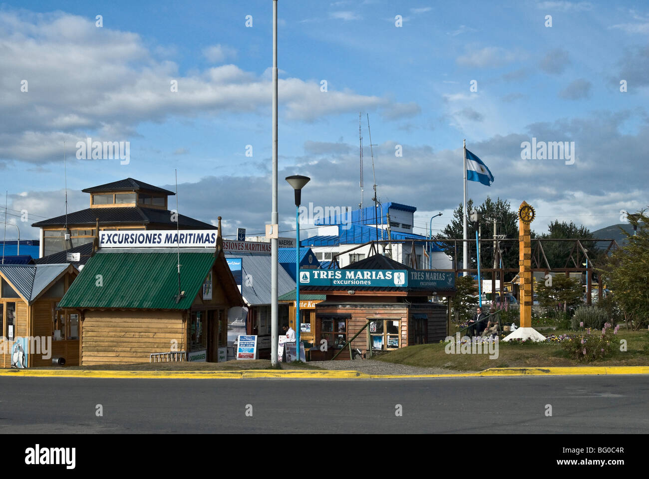 South America Ushuaia Argentina dockside buildings Stock Photo - Alamy