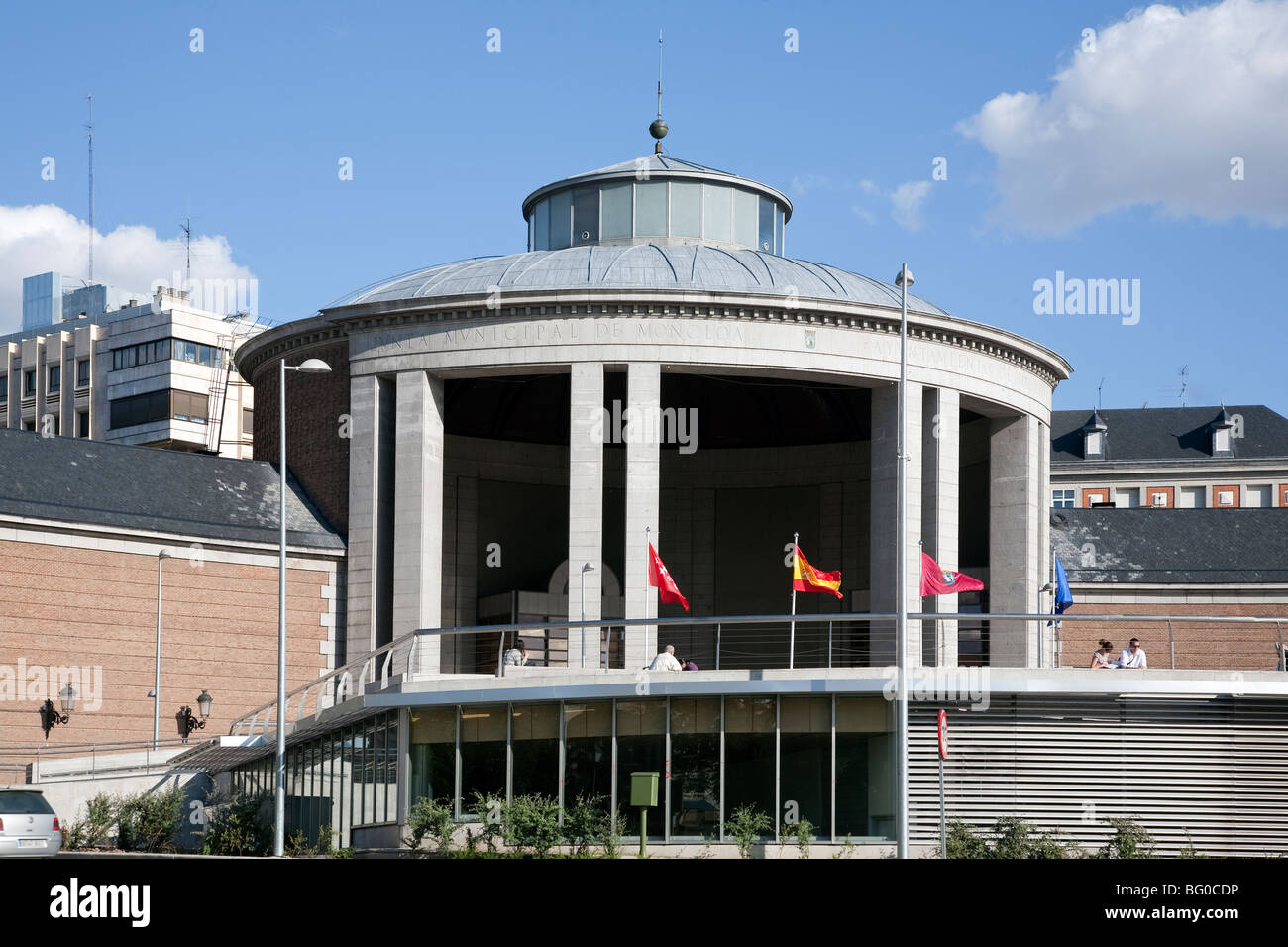 Facade of a government building, Town Hall, Moncloa, Madrid, Spain ...