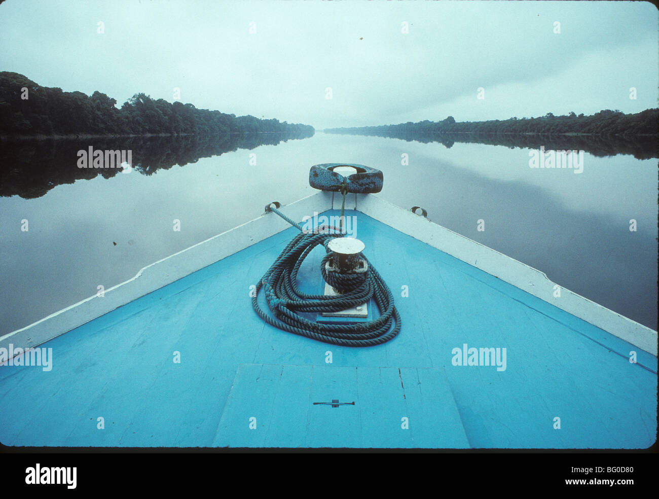 The front of a boat on a river Stock Photo - Alamy